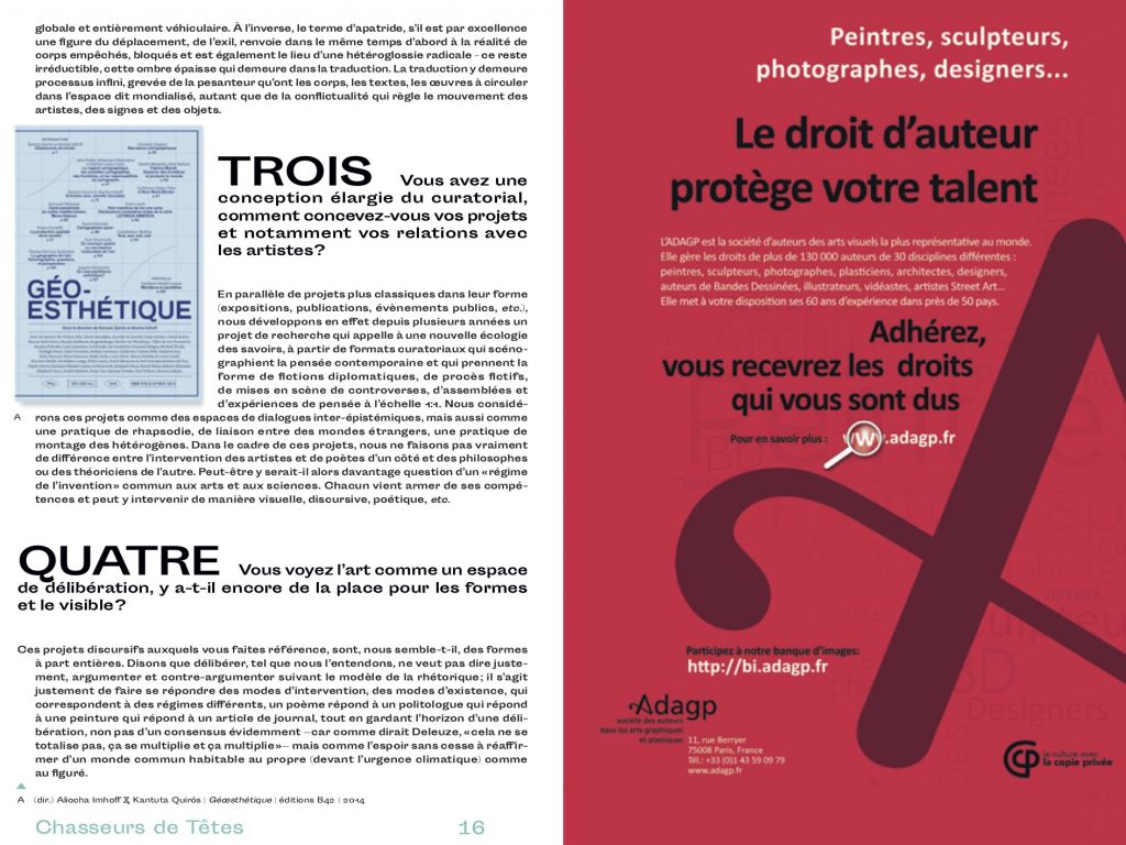 ARTICLE> Aliocha Imhoff & Kantuta Quirós (chasseurs de têtes ...